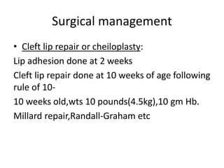 CLEFT LIP AND CLEFT PALATE.pptx in children | PPTX