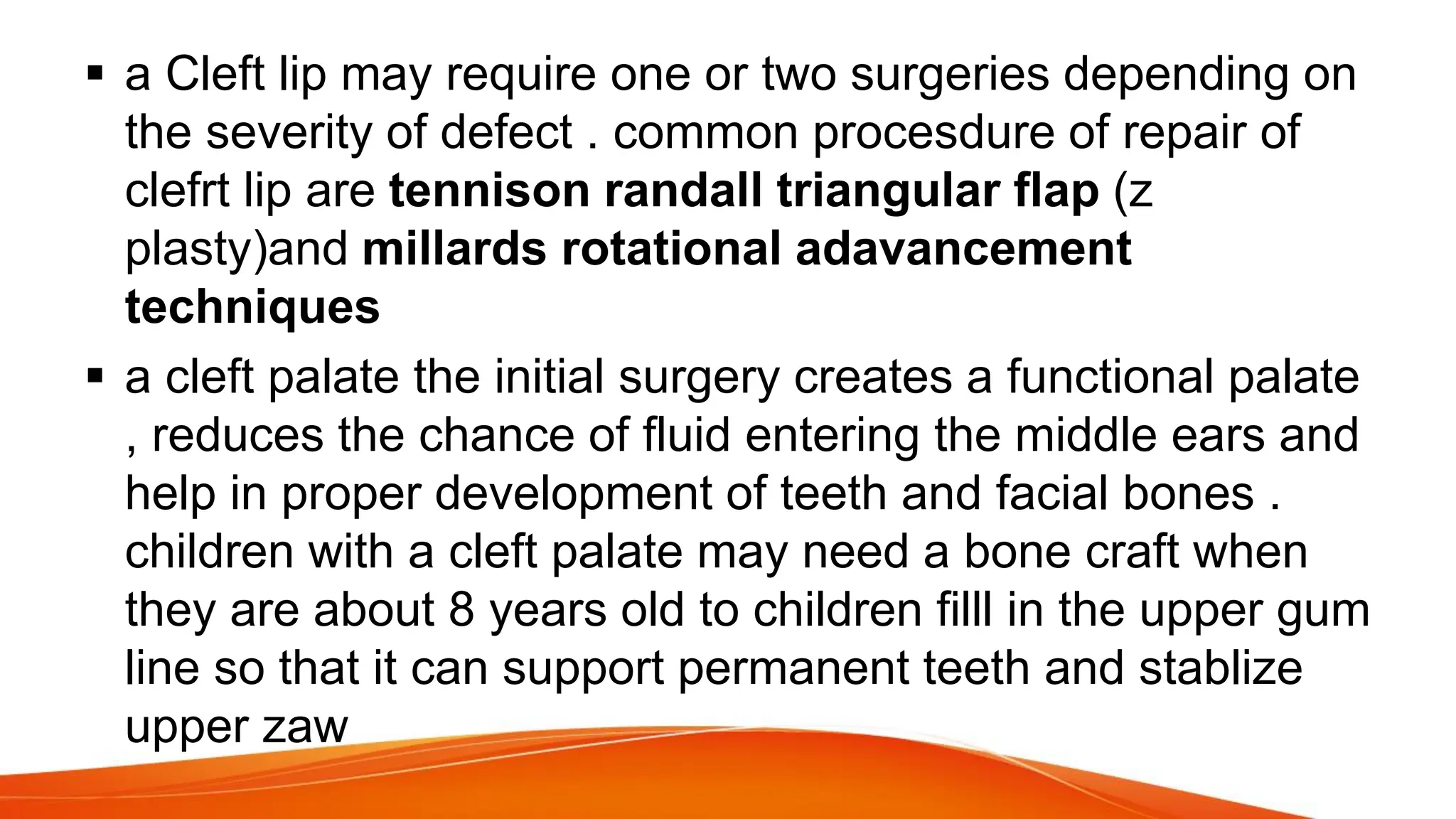 Cleft Lip and Cleft Palate congenital abnormalities of lip and palate | PDF