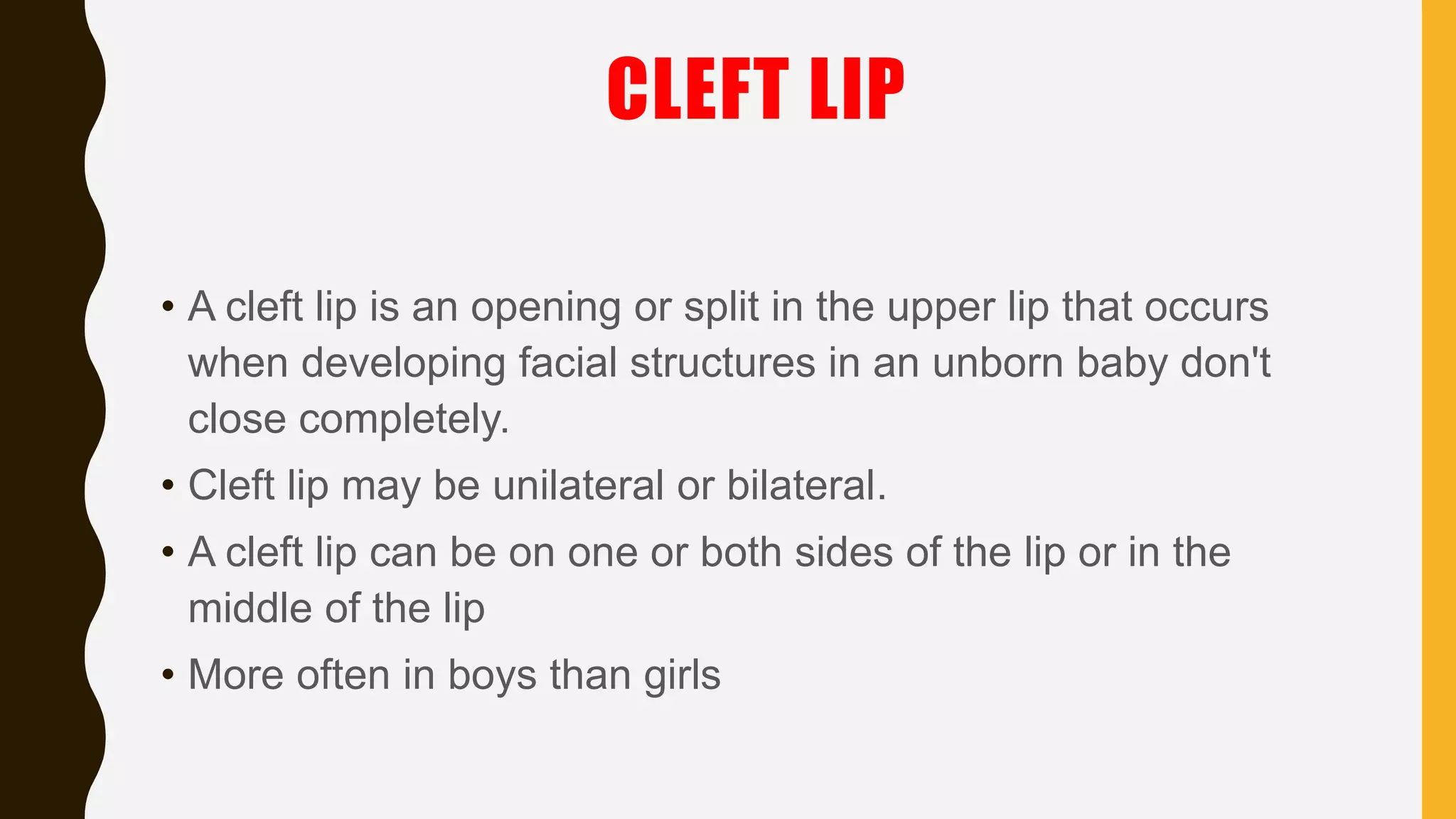 Cleft lip and cleft palate ppt | PPTX