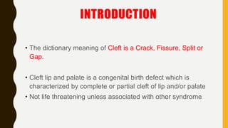 Cleft lip and cleft palate ppt | PPTX