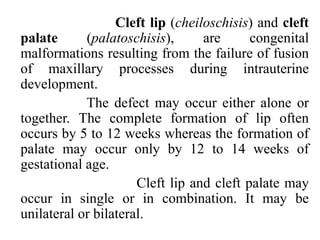 CLEFT LIP AND CLEFT PALATE PPT.pptx child | PPTX