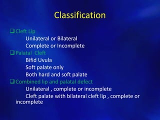 Cleft lip and palate | PPTX