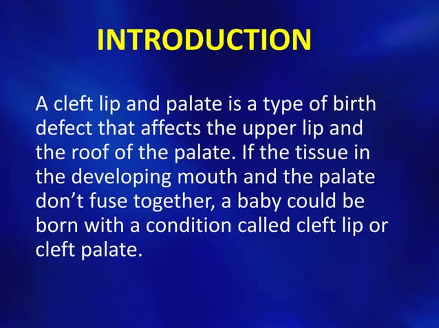 Cleft lip and palate | PPTX