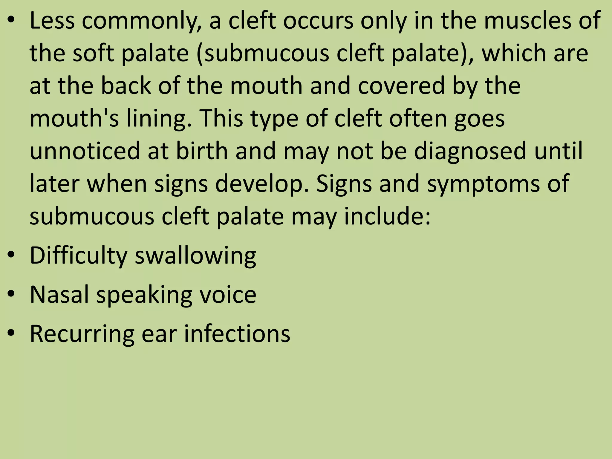 Cleft lip and palate | PPTX