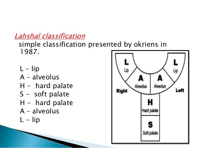 Cleft Lip And Palate Classification Anaesthesia For Cleft Lip And