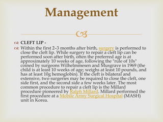 Cleft lip and palate | PPTX