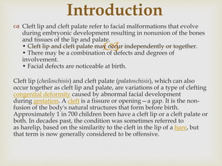 Cleft lip and palate | PPTX