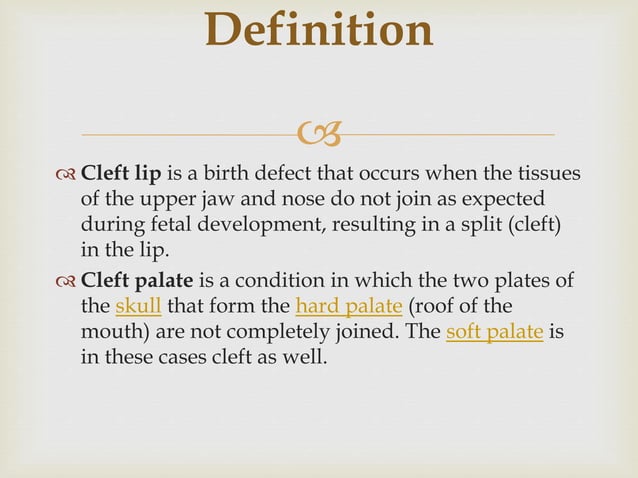 Cleft lip and palate | PPTX