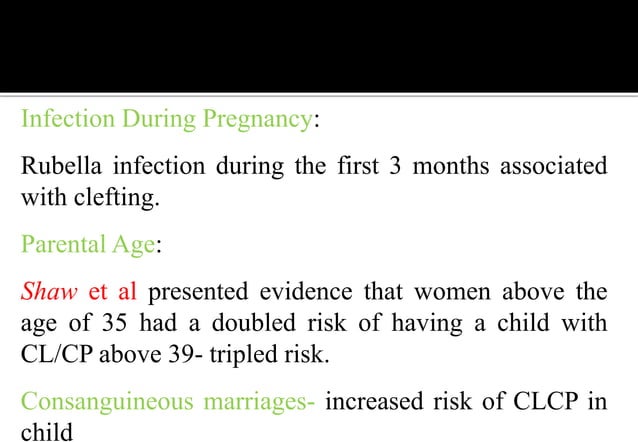 Cleft lip and palate | PPTX | Pregnancy | Reproductive Health