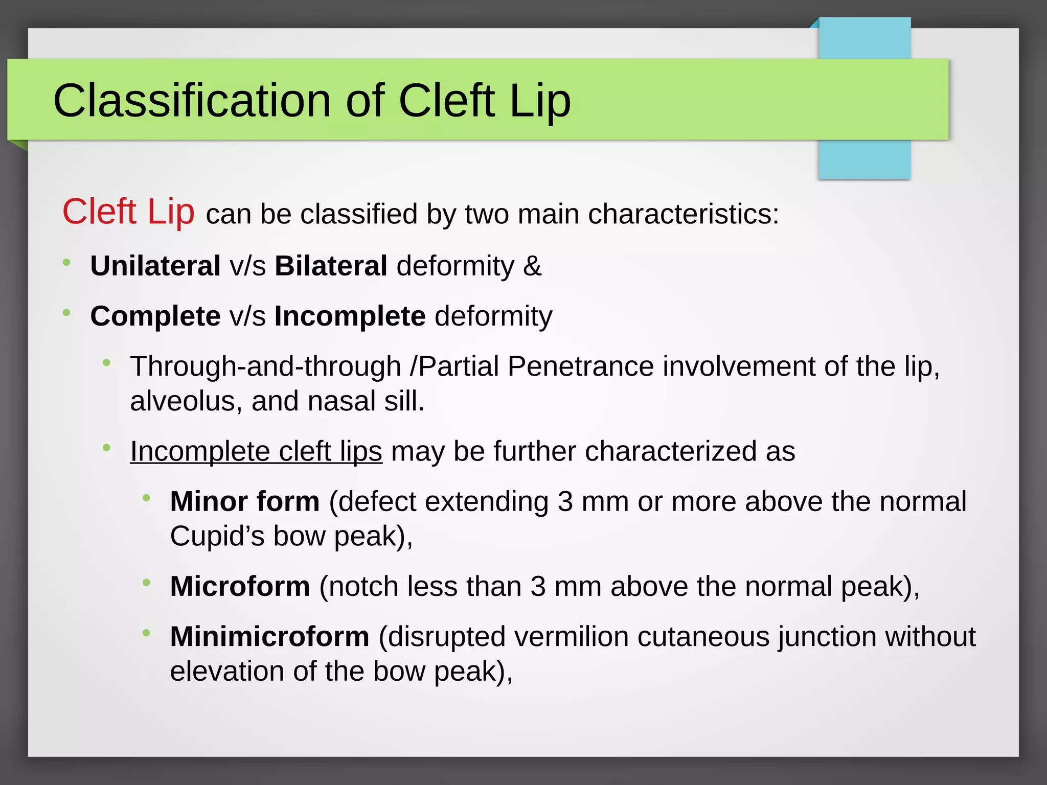 Cleft Lip and Palate | PDF