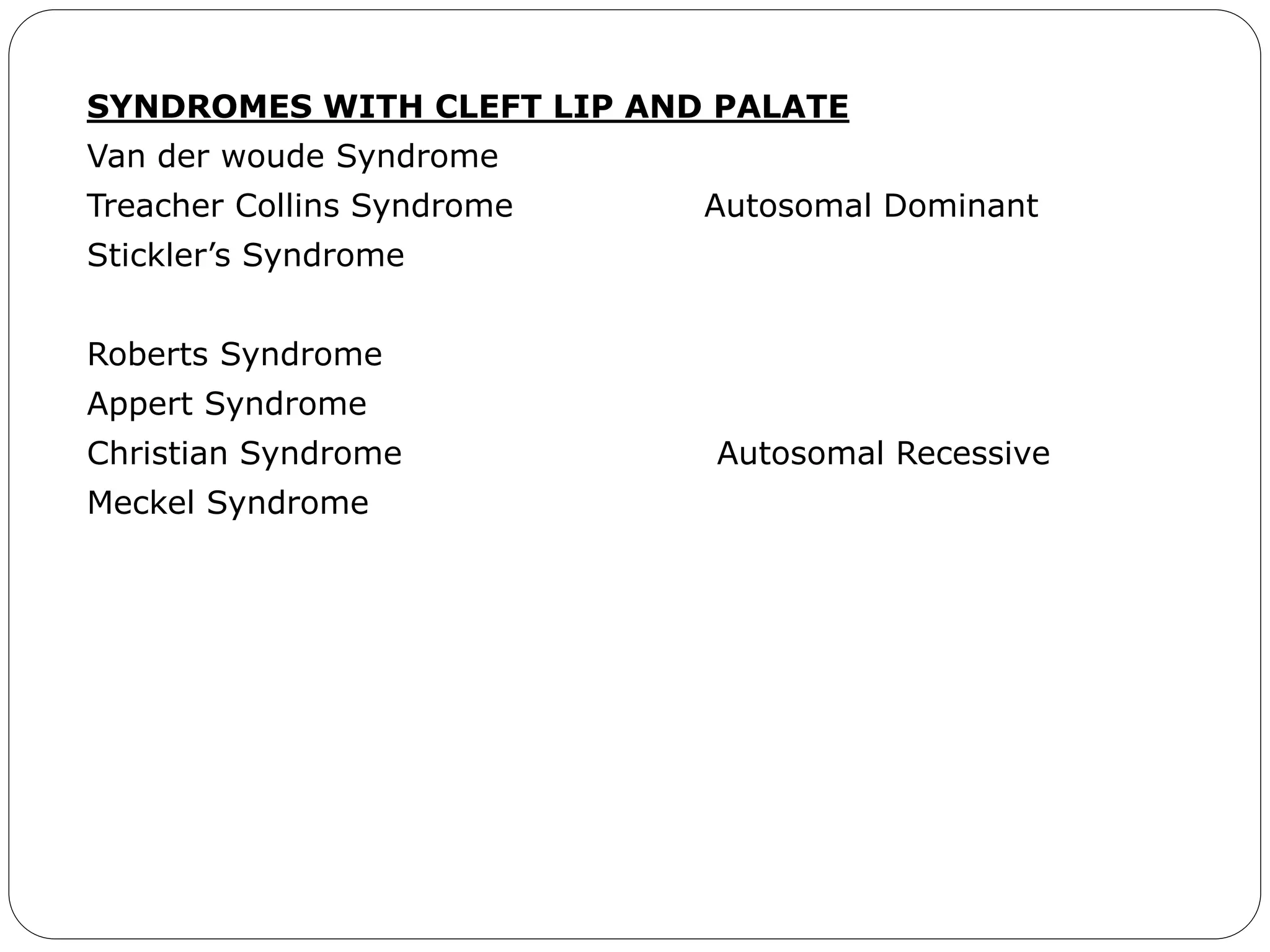 Cleft lip and palate ----- | PPTX