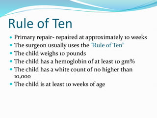CLEFT LIP AND PALATE craniofacial anomalies | PPTX