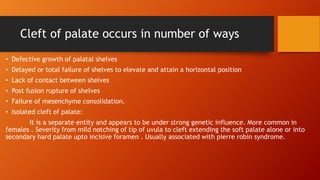 Cleft lip and palate and its management | PPTX