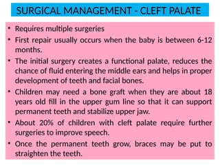 CLEFT LIP & CLEFT PALATE / paediatric .. | PPTX