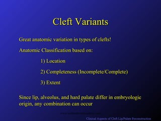clinical aspects of Cleft lip & palate reconstruction | PPT