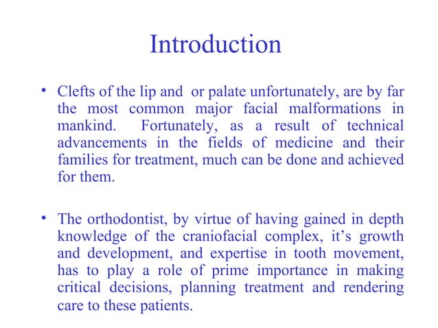 Cleft lip & palate management in orthodontics | PPT