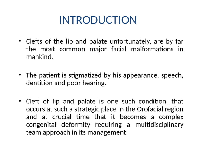 Cleft lip and Palate, etilogy and management | PPTX