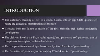 Presentation on Cleft Lip and Cleft Palate | PPTX