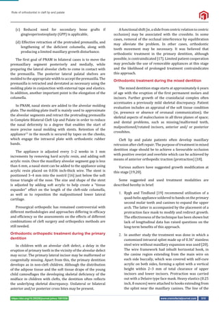 orthodontist role in cleft palate management | PDF