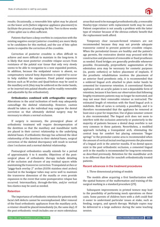 orthodontist role in cleft palate management | PDF