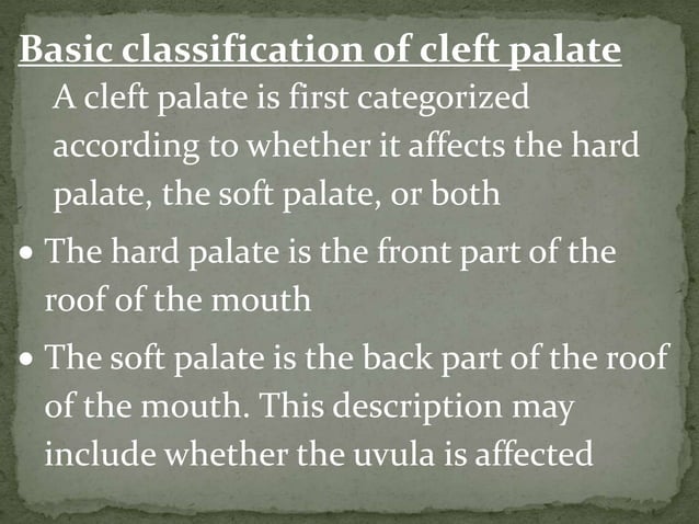 Cleft palate dental oral pathology | PPTX | Dental Health | Diseases ...