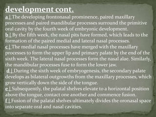 Cleft palate dental oral pathology | PPTX