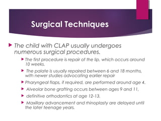 Cleft palate Lecture notes ppt | PPT