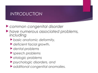 Cleft palate Lecture notes ppt | PPT