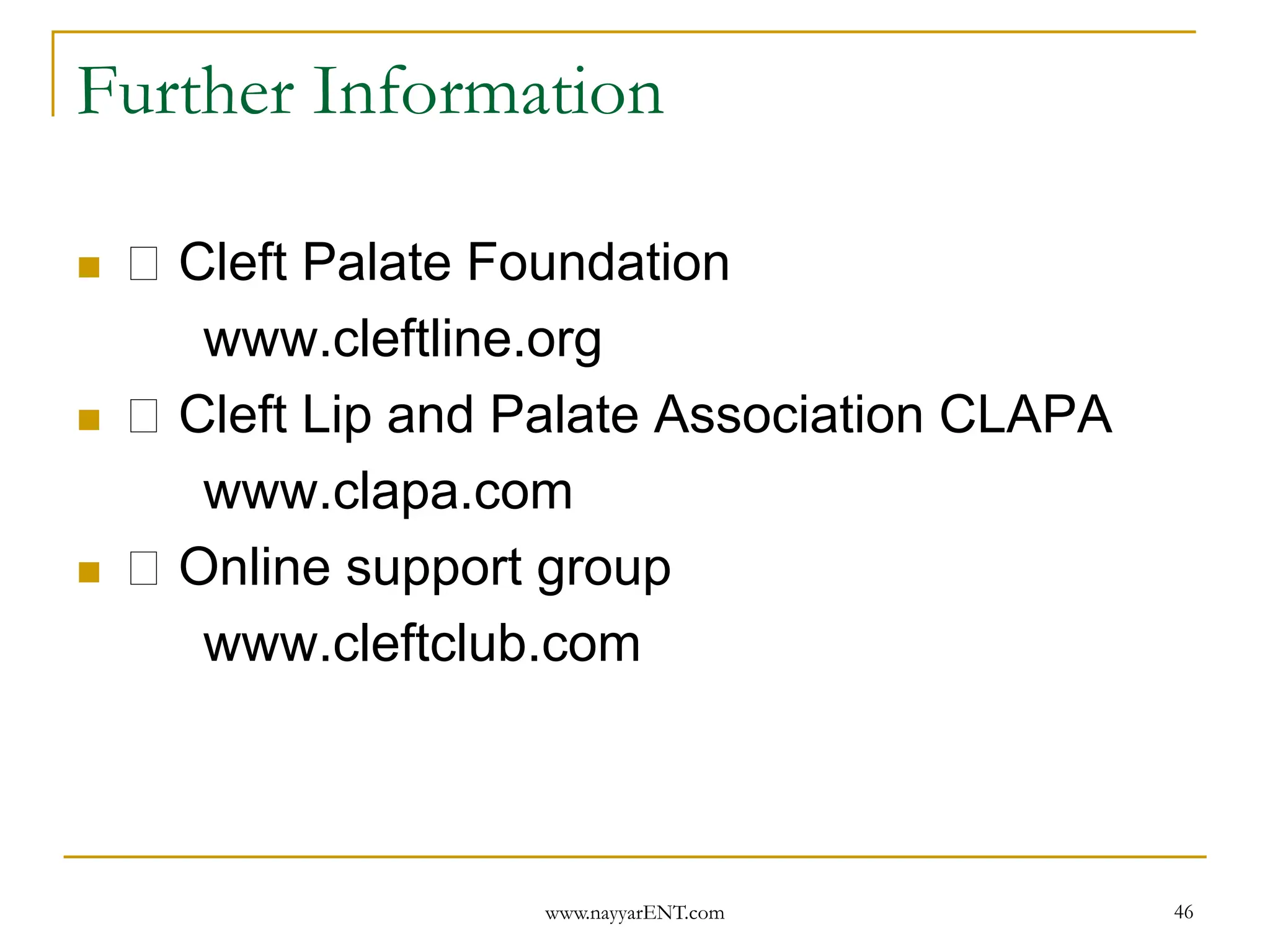Cleft Palate Lip Bifid uvula submucosal cleft modified by Dr Nayyar.ppt