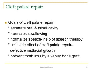 Cleft Palate Lip Bifid uvula submucosal cleft modified by Dr Nayyar.ppt