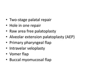 Cleft palate repair | PPTX