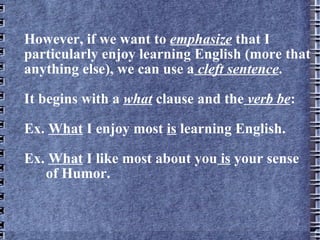 Cleft Sentences | PPT