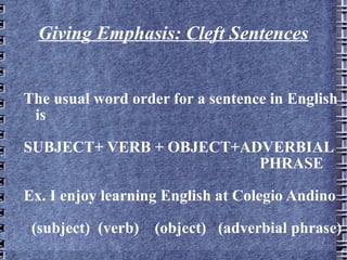 Cleft Sentences | PPT
