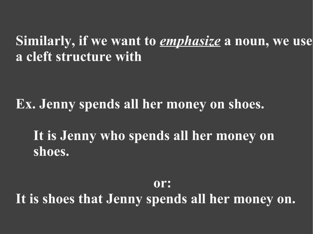 Cleft sentences | PPT