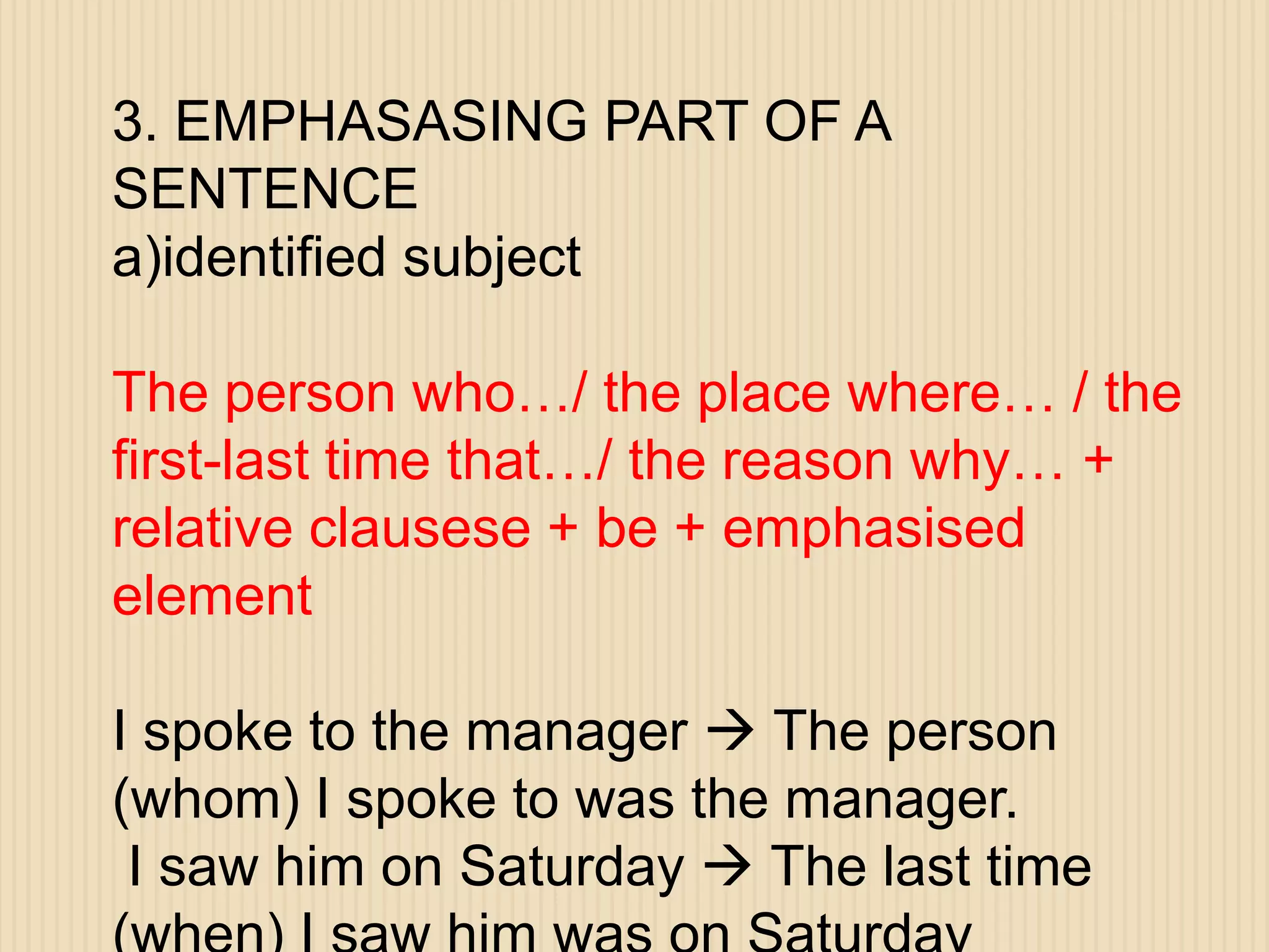 Cleft sentences | PPTX