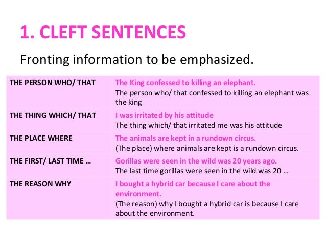 Cleft sentences