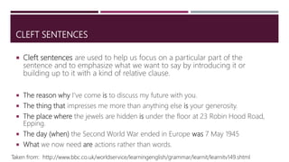 Cleft sentences | PPTX