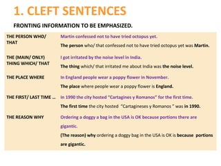Cleft sentences C1 | PPT