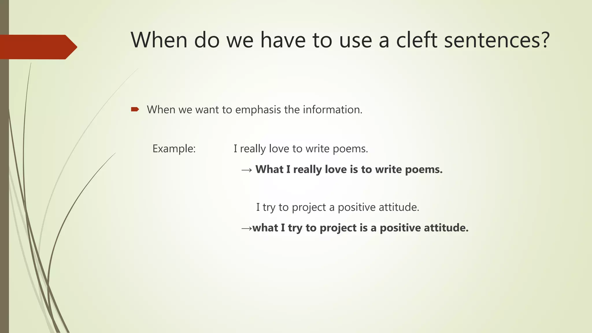 Cleft sentences with what | PPT