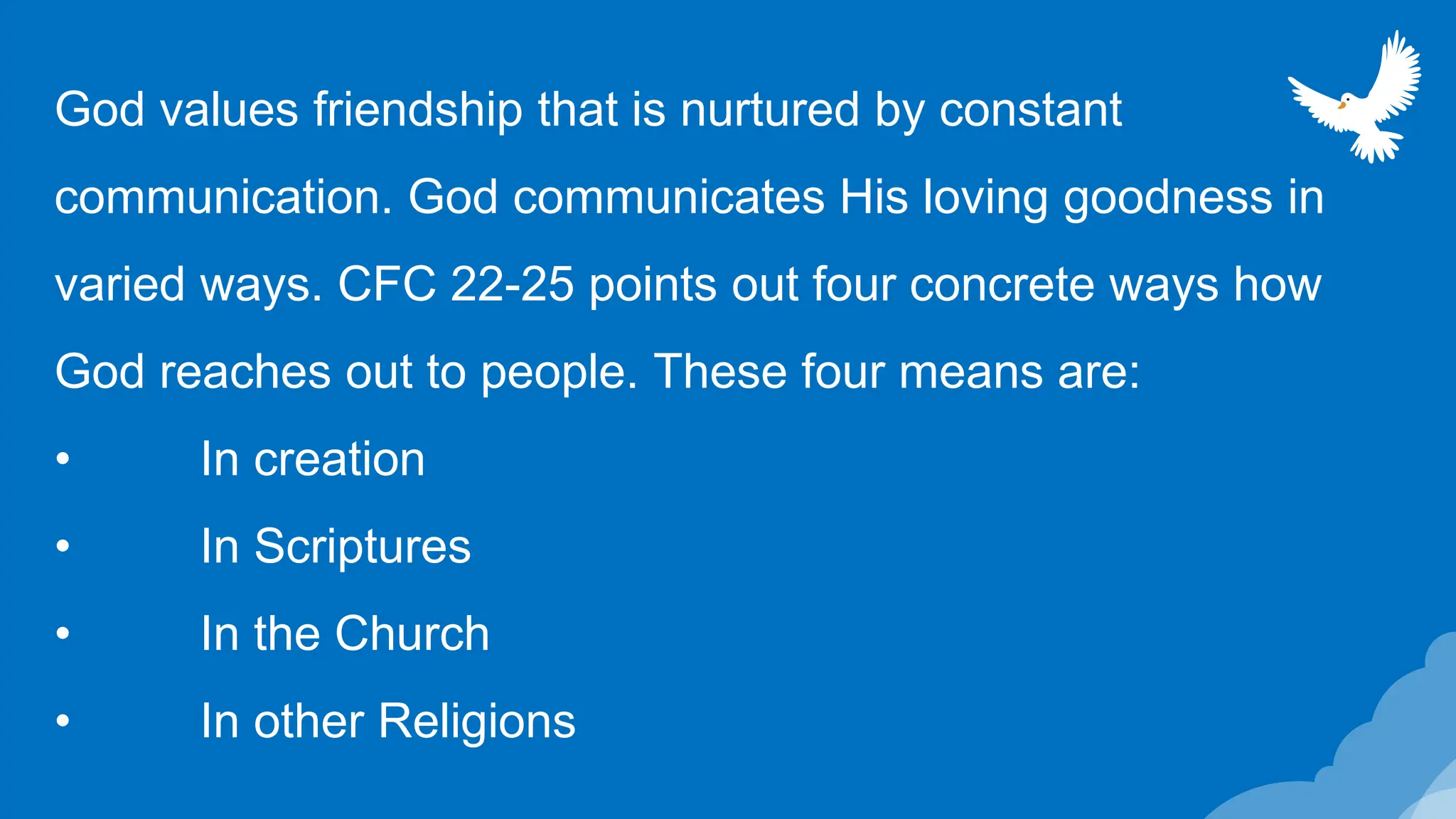 CLE GRADE 7- Lesson 1- Revelation God’s Offer of Life and Friendship ...