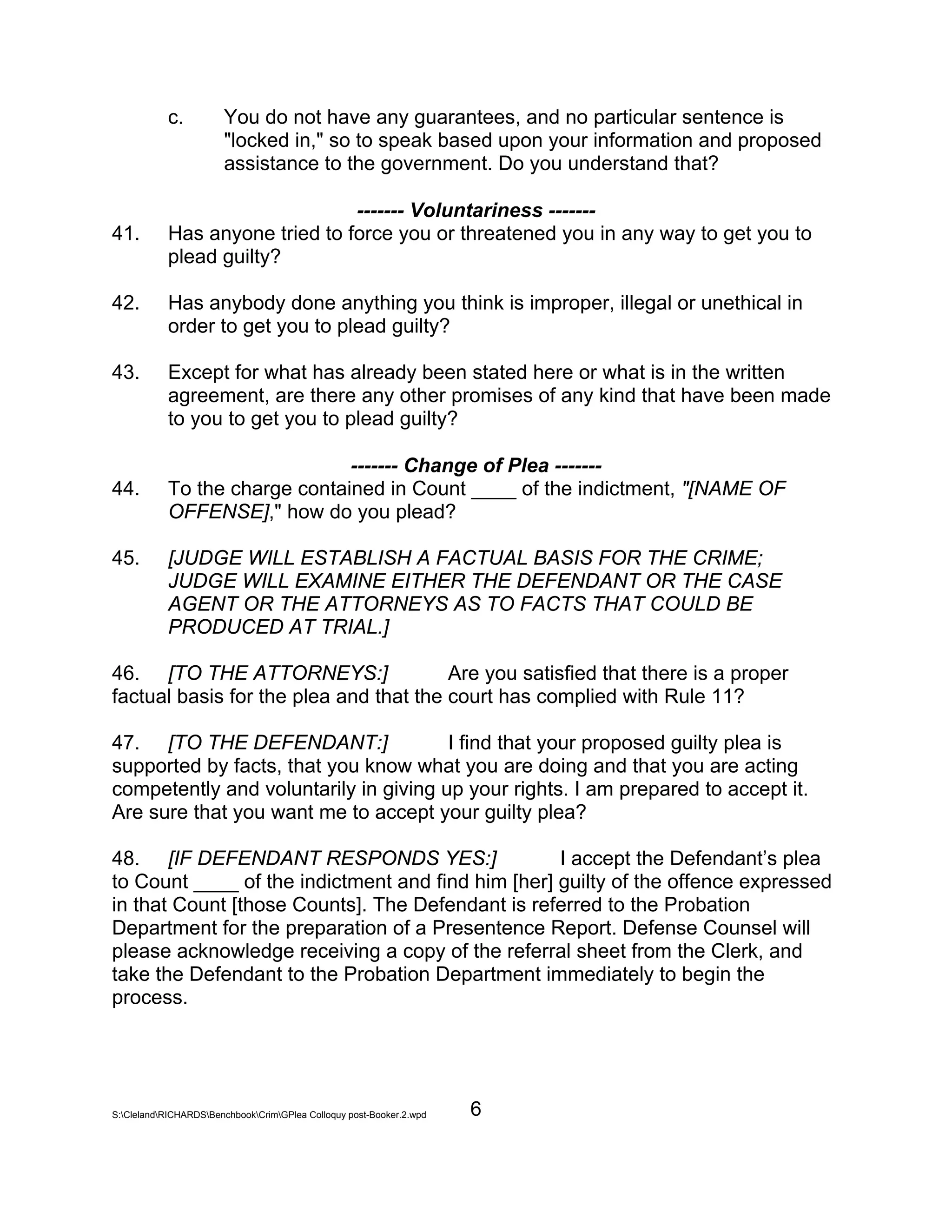 Guilty Plea Colloquy | PDF