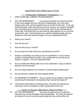 Guilty Plea Colloquy | PDF