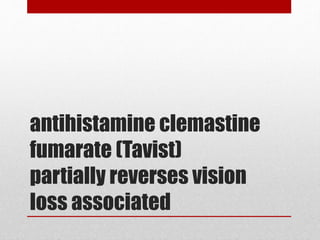 Clemastine fumarate partially reverses vision loss from ms by Floyd ...