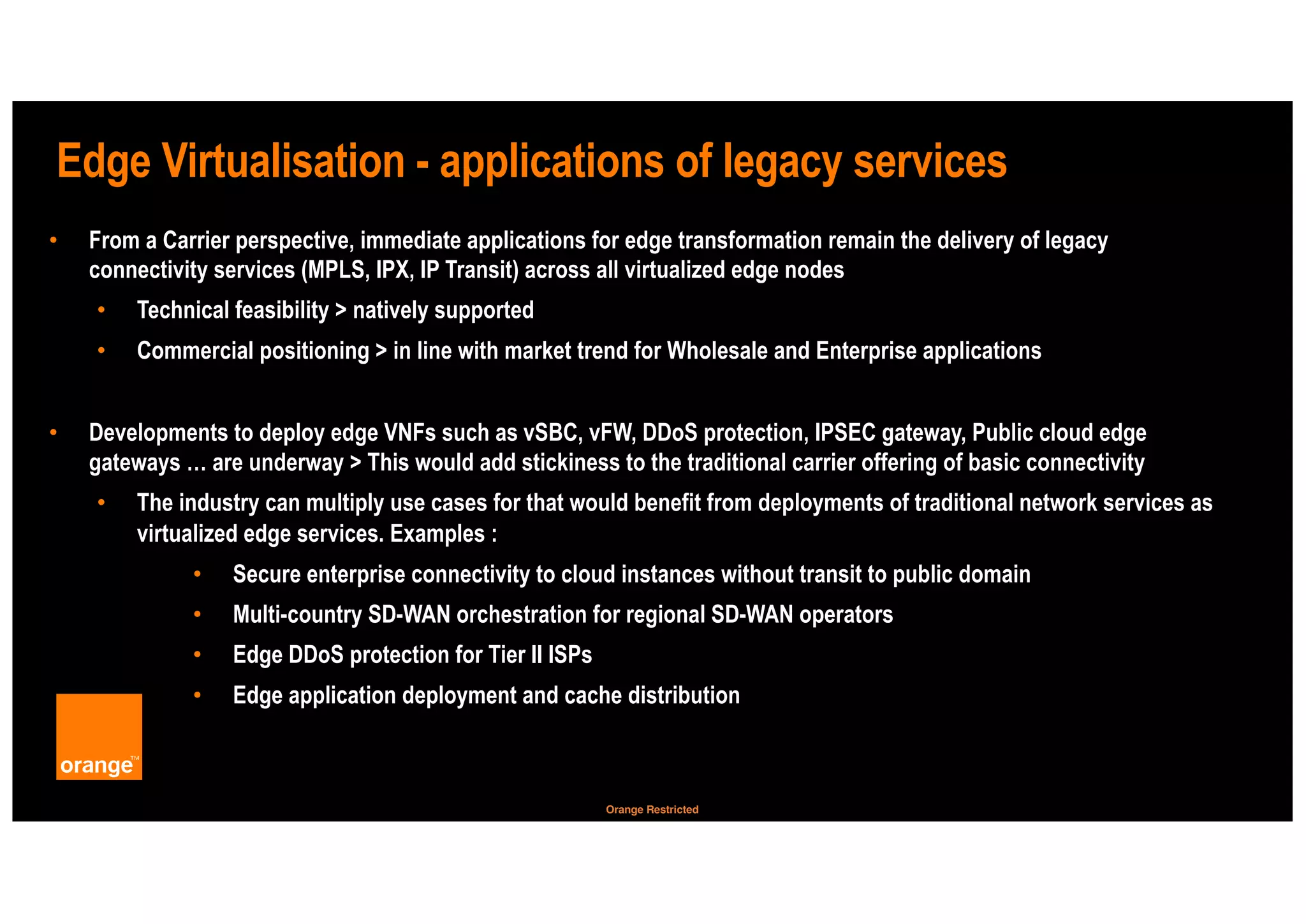 Edge virtualisation for Carrier Networks | PPT