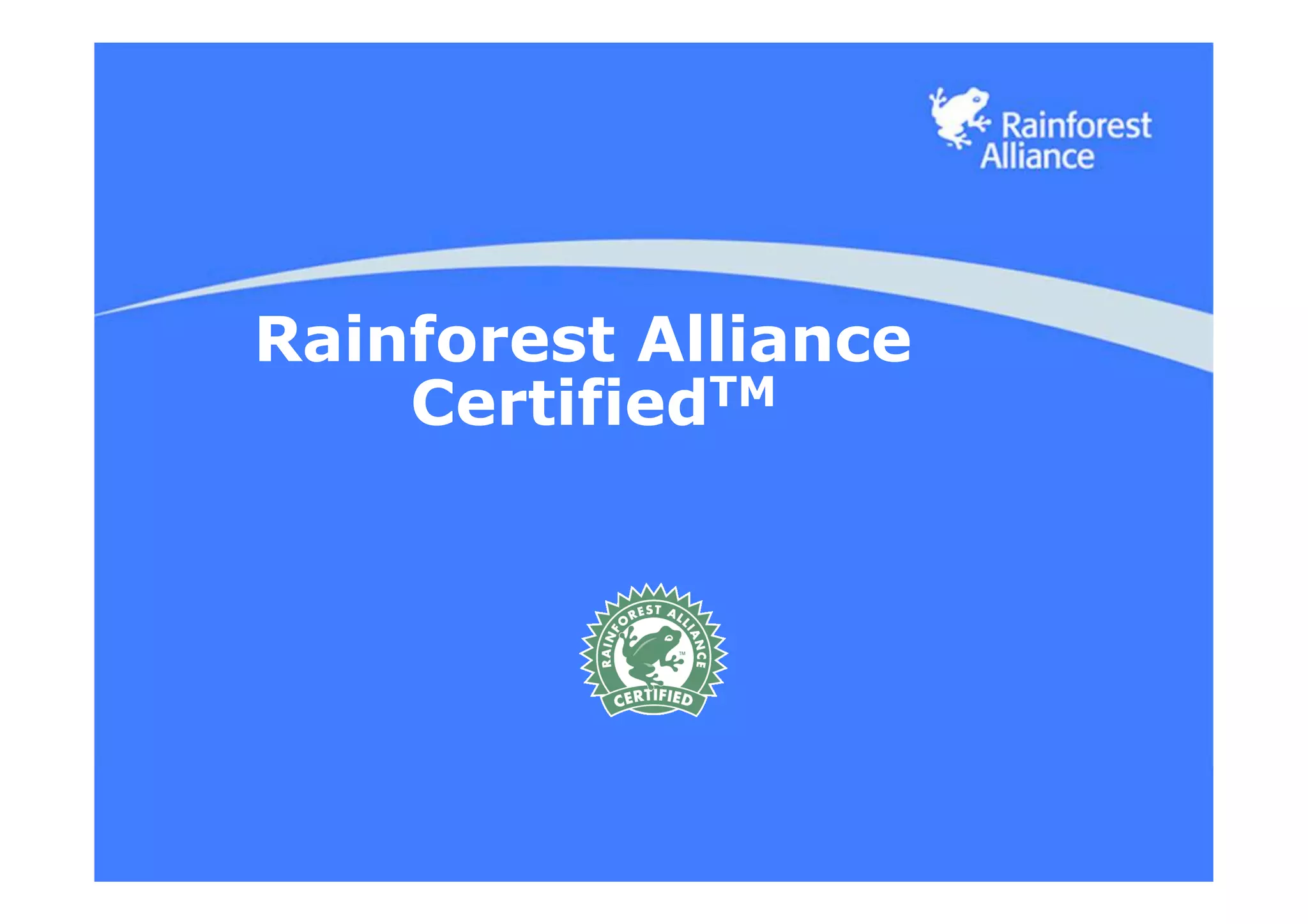 Rainforest Alliance | PDF