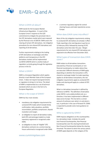 EMIR Q&A | PDF | Stocks and Bonds | Personal Investing