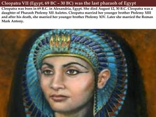 Ptolemy Xiii And Cleopatra Vii