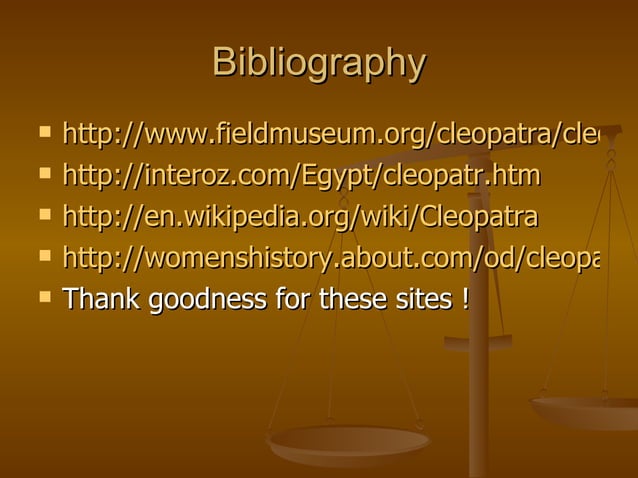 Cleopatra | PPT | Death, Injury, or Military Conflict | Sensitive Topics