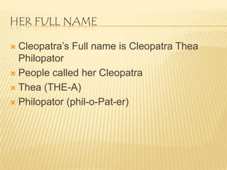 Cleopatra autobiography | PPTX