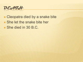 Cleopatra autobiography | PPTX